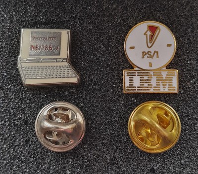 386 & IBM 2 rare pins | eBay