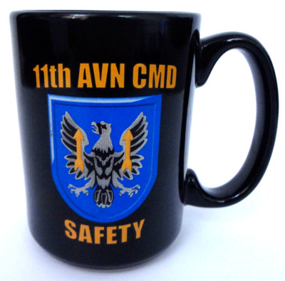 11TH AVN CMD SAFETY COFFEE MUG DRINK CUP VINTAGE MILITARY ARMY AVIATION ...