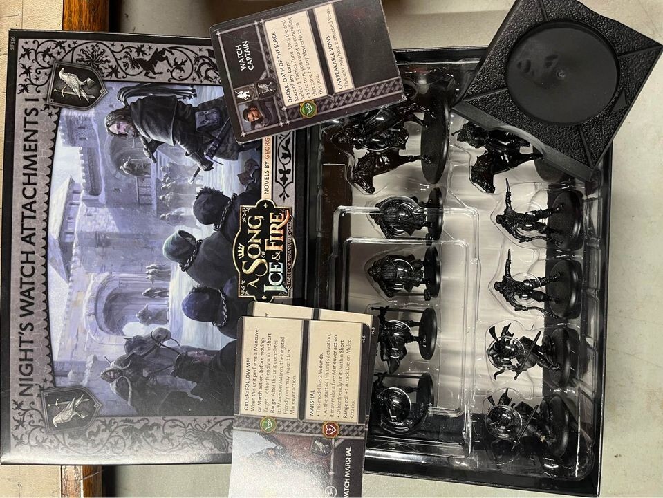 Song of Ice and Fire Miniatures - Night's Watch Attachments 1 - Primed Black | eBay