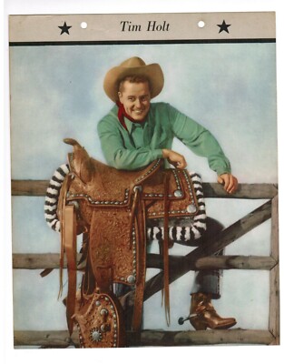 1953 DIXIE ICE CREAM PREMIUM PHOTO COWBOY ACTOR TIM HOLT | eBay