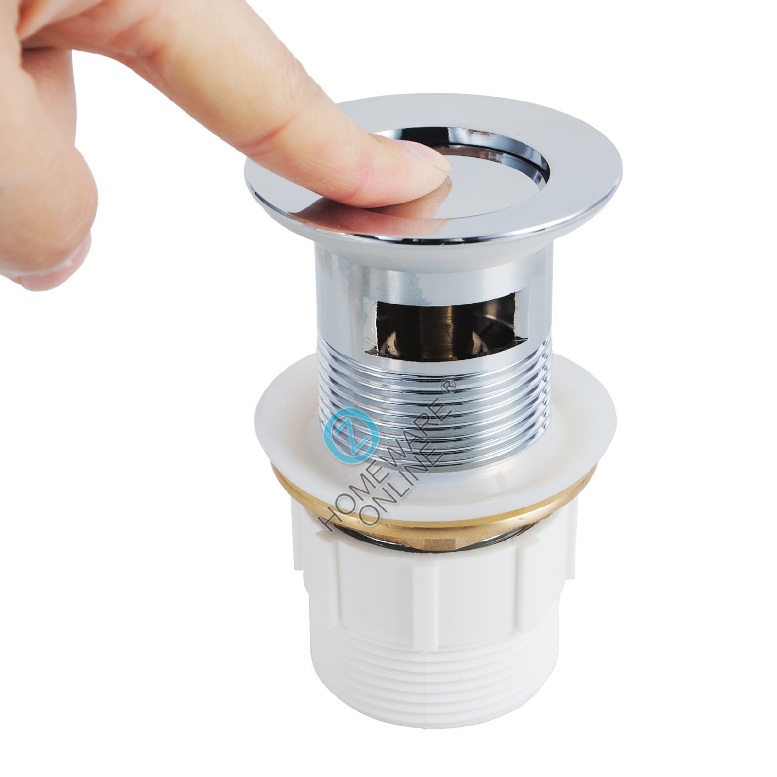 32mm 40mm Overflow Pop up Waste Brass Bathroom Sink Basin Push Plug ...