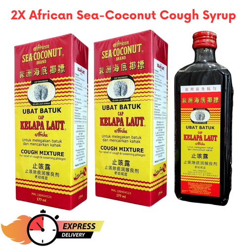 2X Cough Relief African Sea Coconut Syrup Mixture Soothes Sore Throat ...