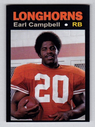 Earl Campbell, '77 Texas Longhorns Monarch Corona Glory Days #31 / NM+ ...