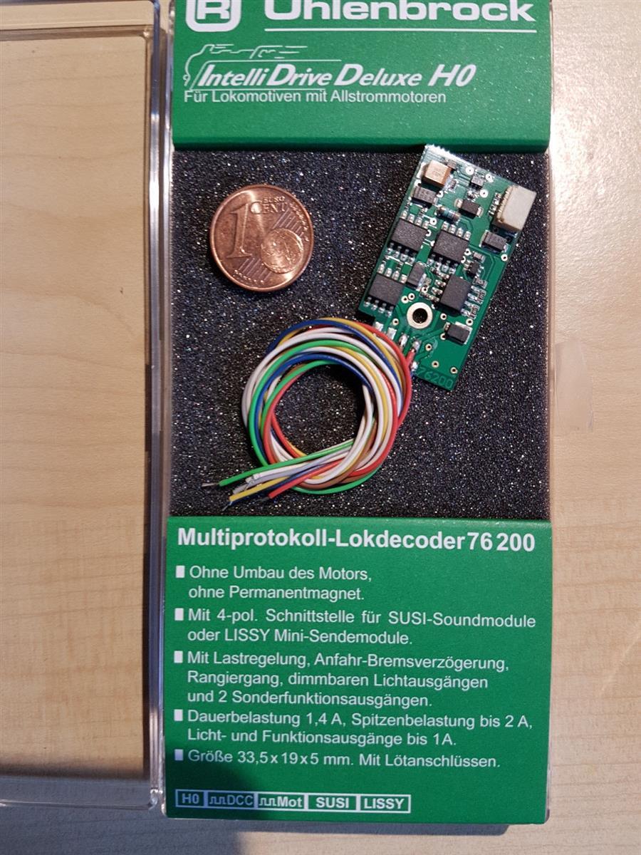 Uhlenbrock IntelliDrive Deluxe H0-Lokdecoder mit Kabel (76200) for sale ...