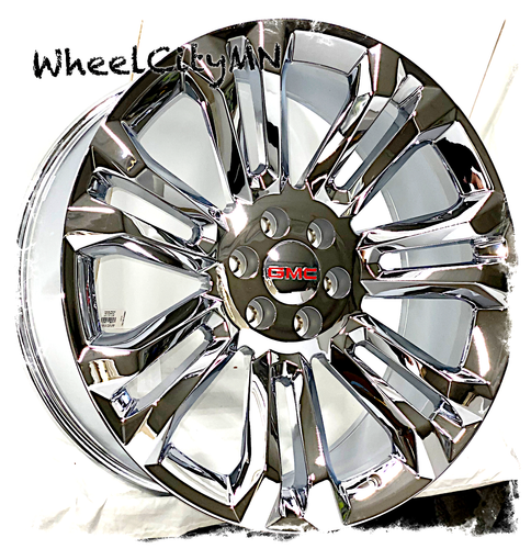 22" Chrome OE 5666 Replica SES Wheels fits 2021 GMC Sierra Yukon Denali ...