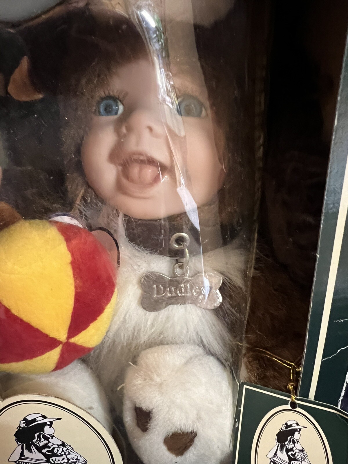 GEPPEDDO CUDDLE KIDS PORCELAIN DOLL DUDLEY DOG NOS | eBay