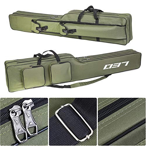 Fishing Tackle Storage Bag 130cm/4.27ft Portable Fishing Rod Reel Green ...