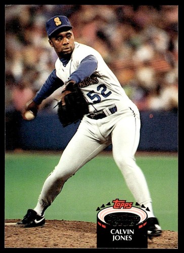 1992 Stadium Club Baseball Card Calvin Jones Rookie Seattle Mariners ...