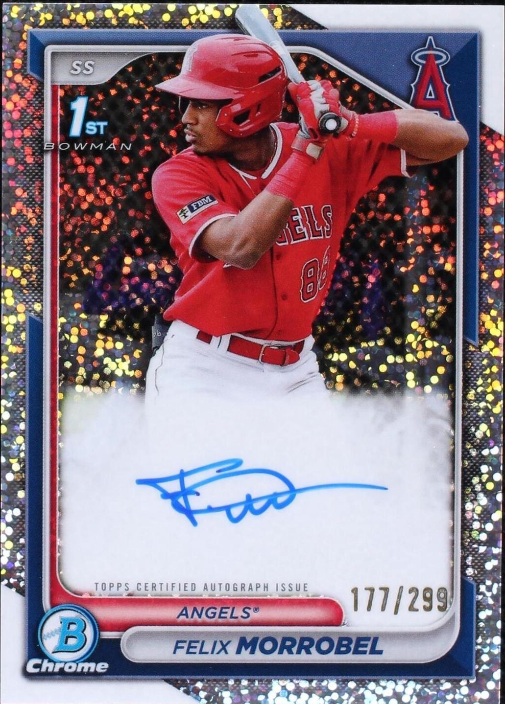 2024 Bowman - Chrome Prospect Autographs Felix Morrobel #CPA-FM Speckle ...