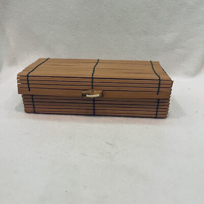 Vintage Bamboo Reed Trinket/ Jewelry Box | eBay