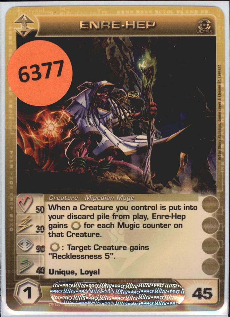(6377) ENRE-HEP 50/30/90/40/45 Ultra Rare Foil Chaotic Card - Unused ...