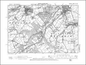 Winlaton, Swalwell, Whickham, old map Durham 1898: 6NW repro | eBay