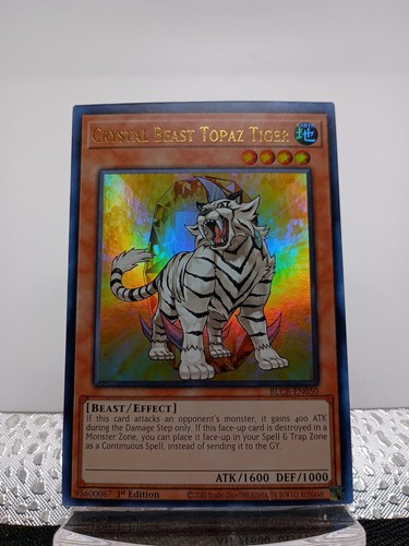 3x Yugioh! Crystal Beast Topaz Tiger - BLCR-EN050 - Ultra Rare - 1st ...