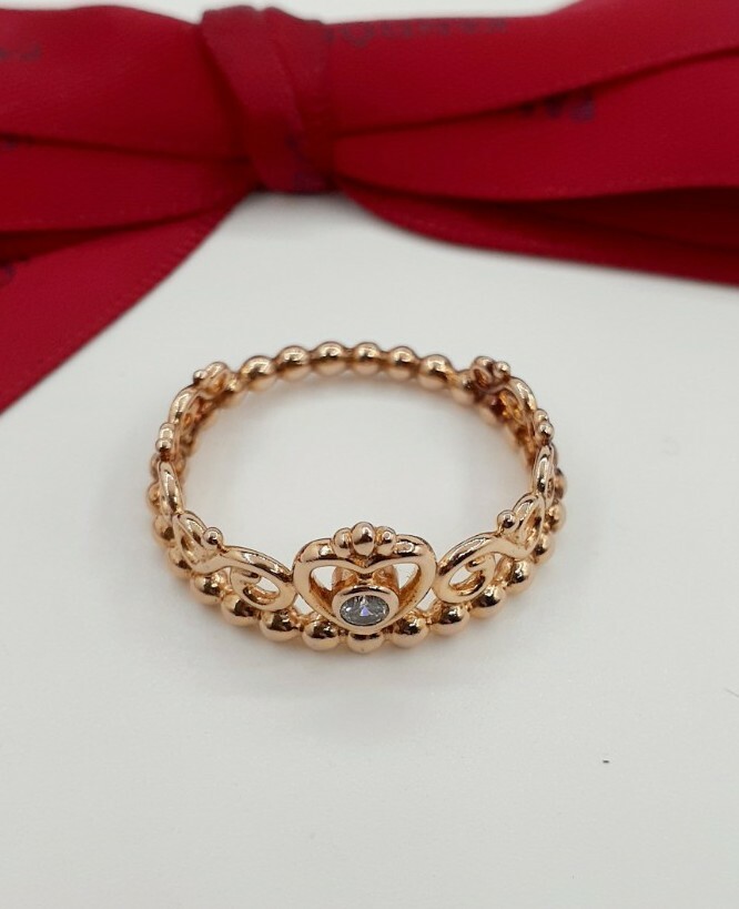 New genuine Pandora Rose Collection My Princess Tiara Ring 180880CZ 52 ...