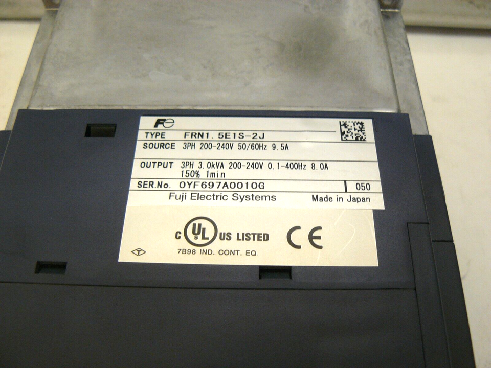 Fuji FRENIC-Multi FRN1.5E1S-2J Compact Inverter 3PH 3.0kVA 200-240V 0.1 ...