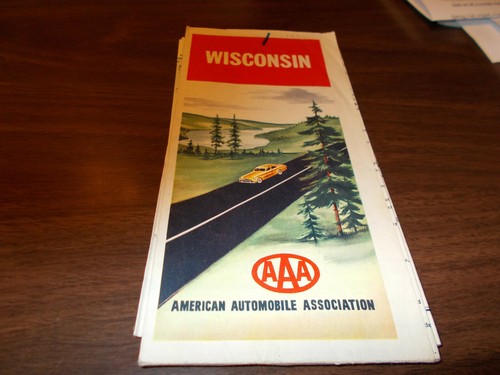 1950 AAA Wisconsin Vintage Road Map | eBay