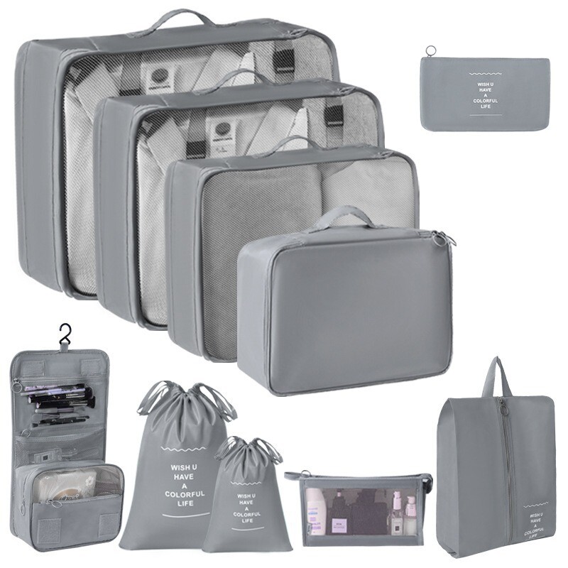 10Pcs Packing Cubes Compression Travel Luggage Storage Bags Organiser ...