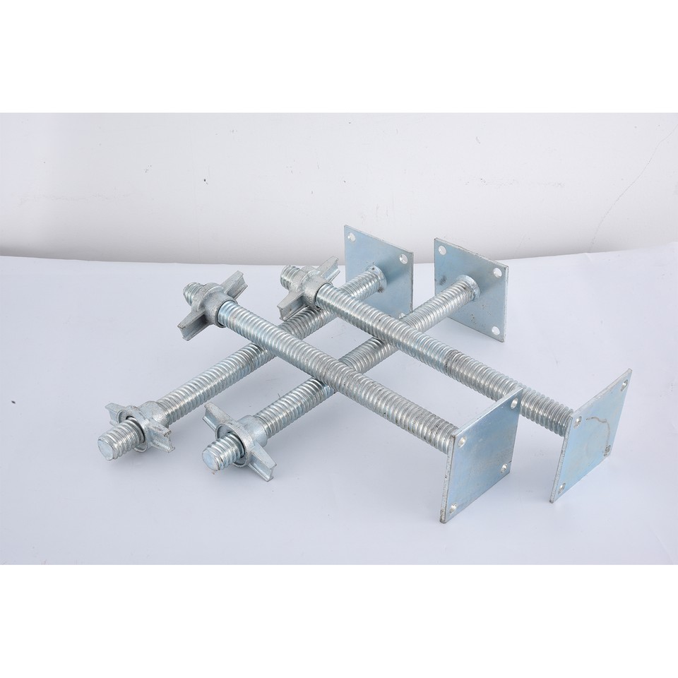 4pcs 12-24 In Scaffolding Leveling Jack Steel Plate Base Adjustable ...