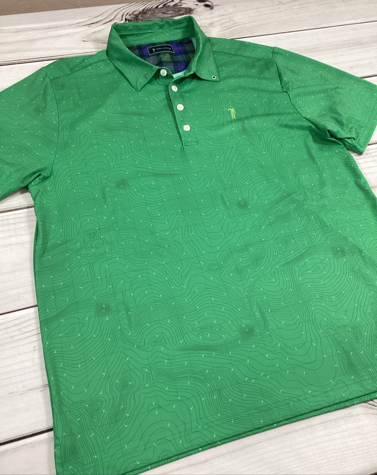 William Murray Performance Golf Polo Reading Greens Topographic Map Men ...