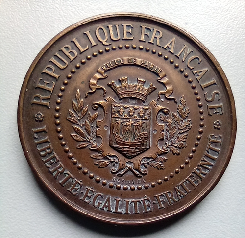 1897 public assistance / welfare office FRENCH CHARITY BRONZE MEDAL | eBay