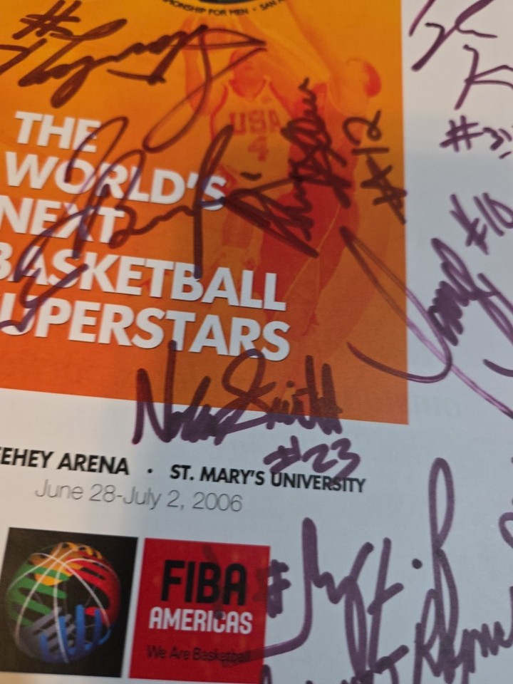 USA FIBA Men’s U18 2006 Program Signed Autographed | eBay