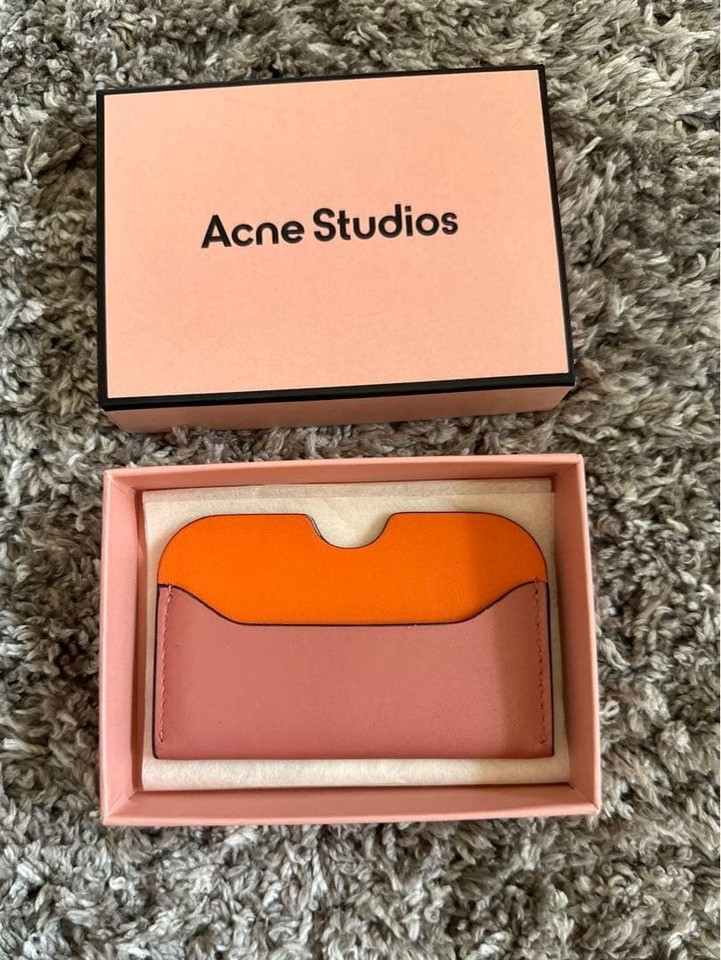 Acne Studios Pink Card Case Leather Credit Card Holder | eBay