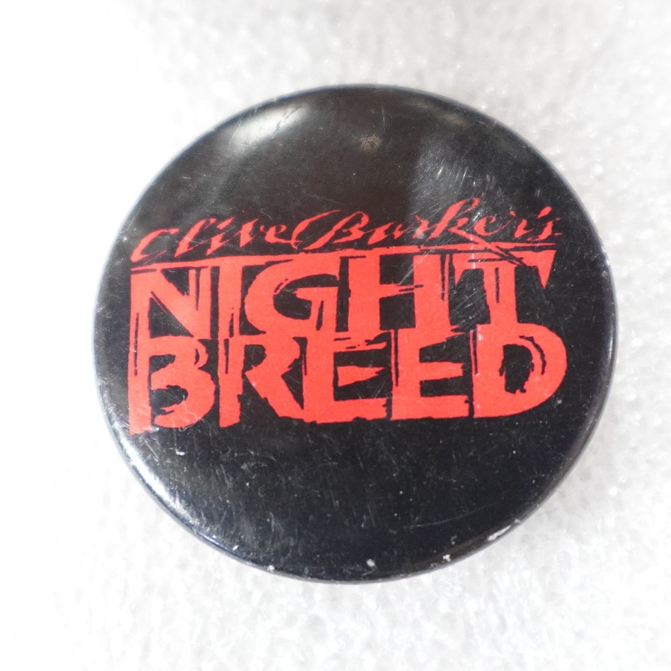 NIGHTBREED Clive Barker Horror Movie Promo Pin Black Red White Logo ...