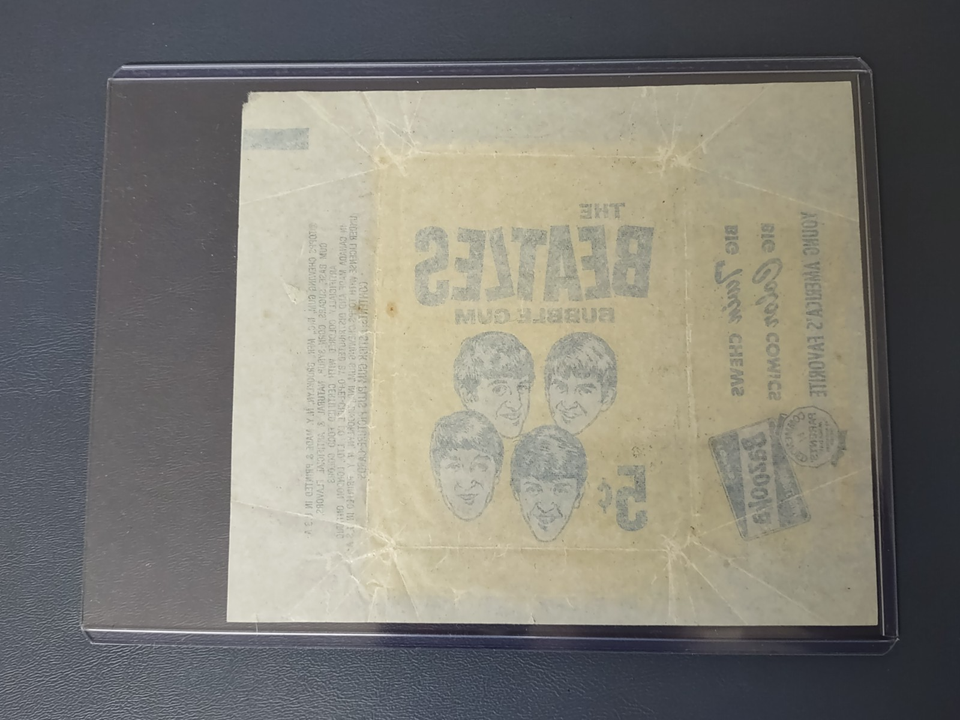 1964 TOPPS THE BEATLES TRADING CARDS WAX PACK WRAPPER - WRAPPER ONLY ...