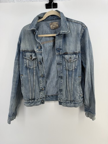 Polo Ralph Lauren Original RL Quality Denim Jacket Small trucker Grunge ...