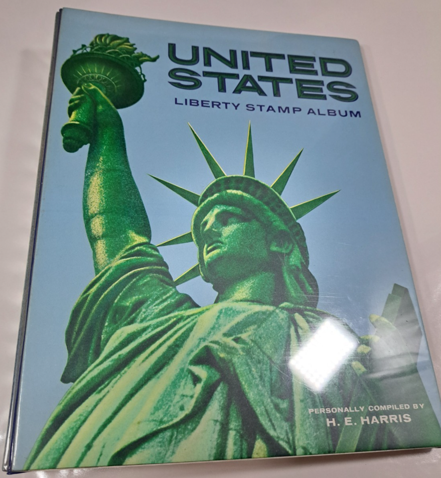 United States Liberty Stamp Album w/Stamp illustrations -H. E. Harris ...