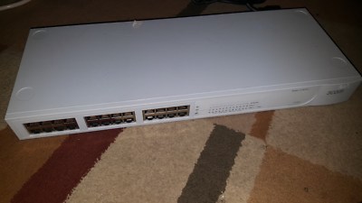 3Com SuperStack 3 Baseline 10/100 Hub Dual Speed 24 Ports 3C16411 ...