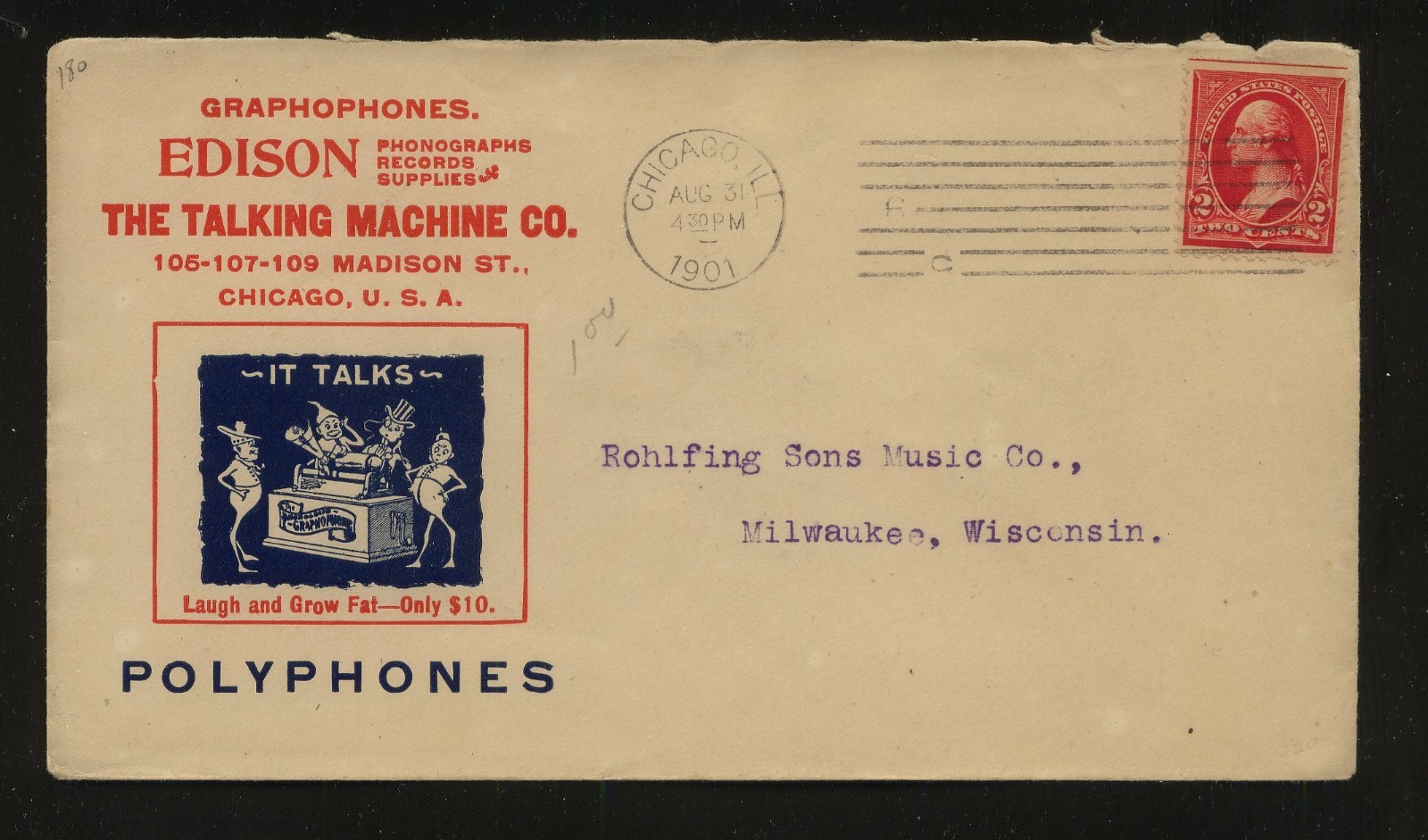 US Edison talking machine, great color ad cover 1901 LOOK JS1218 | eBay