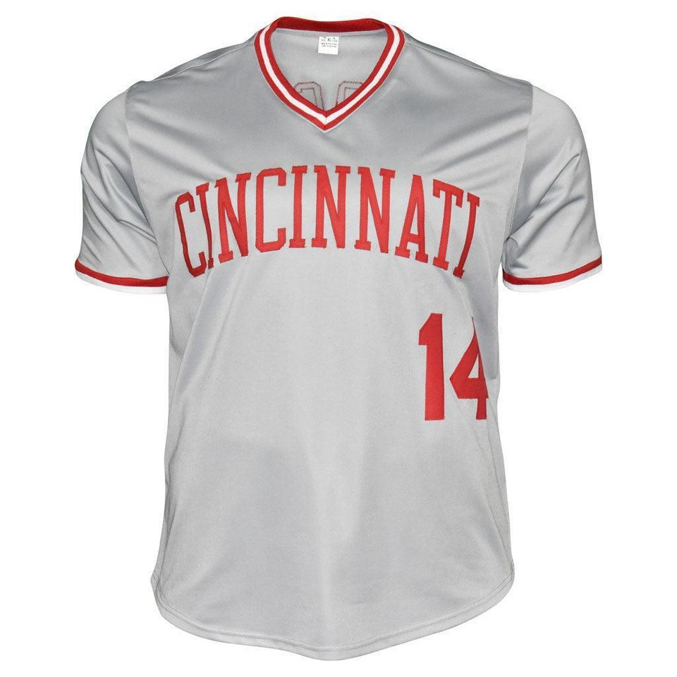 Pete Rose Signed Cincinnati Pro Style Grey Baseball Jersey (JSA) | eBay