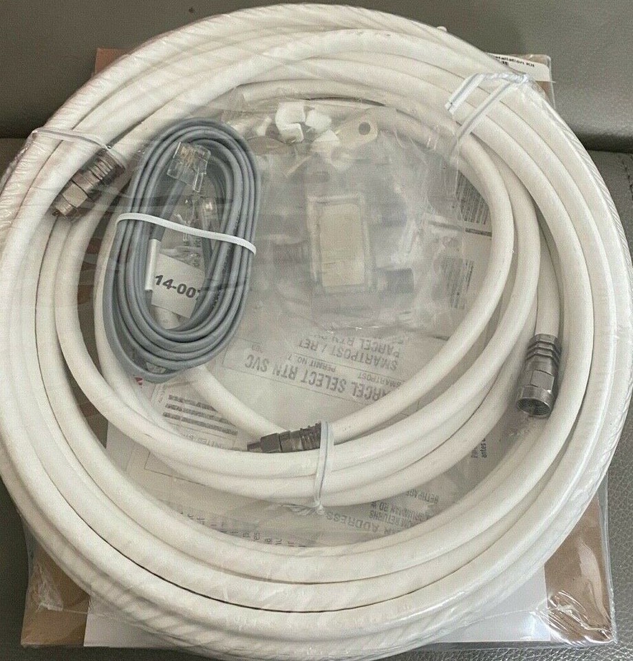 Optimum 2 way Cable Splitter w/12 feet Coaxial Cable & Computer wire ...