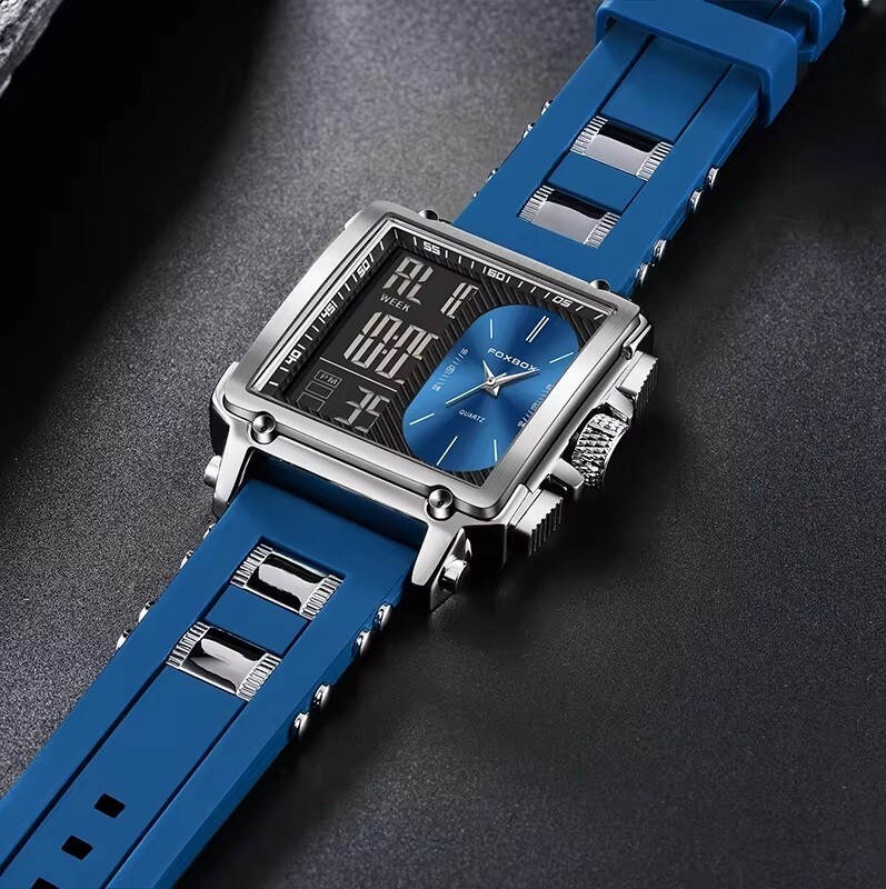 Top Men's Watches LCD Digital Display Quartz Watch Silicone Strap ...