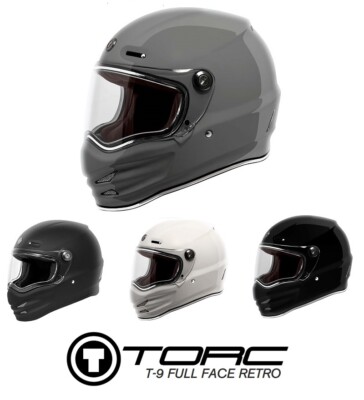 New TORC T9 Pomona Full Face Motorcycle Retro Vintage Helmet - DOT ECE ...
