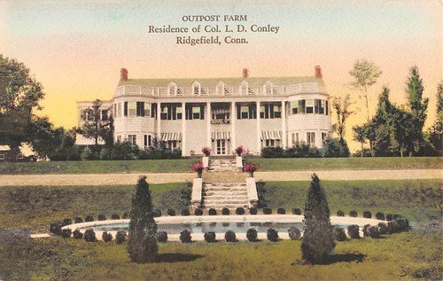 RIDGEFIELD, CT, OUTPOST FARM, RESIDENCE OF COL. CONLEY, ALBERTYPE PUB ...