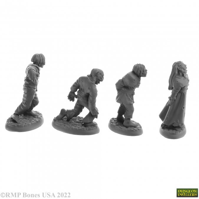 ZOMBIES Reaper Miniatures Bones USA Dungeon Dwellers REM07055 D&D | eBay