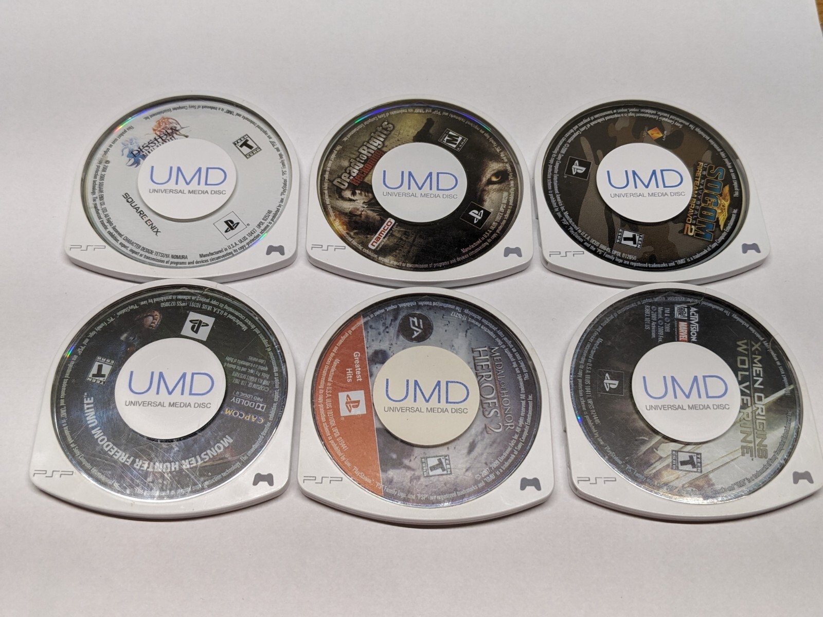 Lot 6 Sony PSP UMD games Final Fantasy Dissida, Medal of Honor, Monster ...