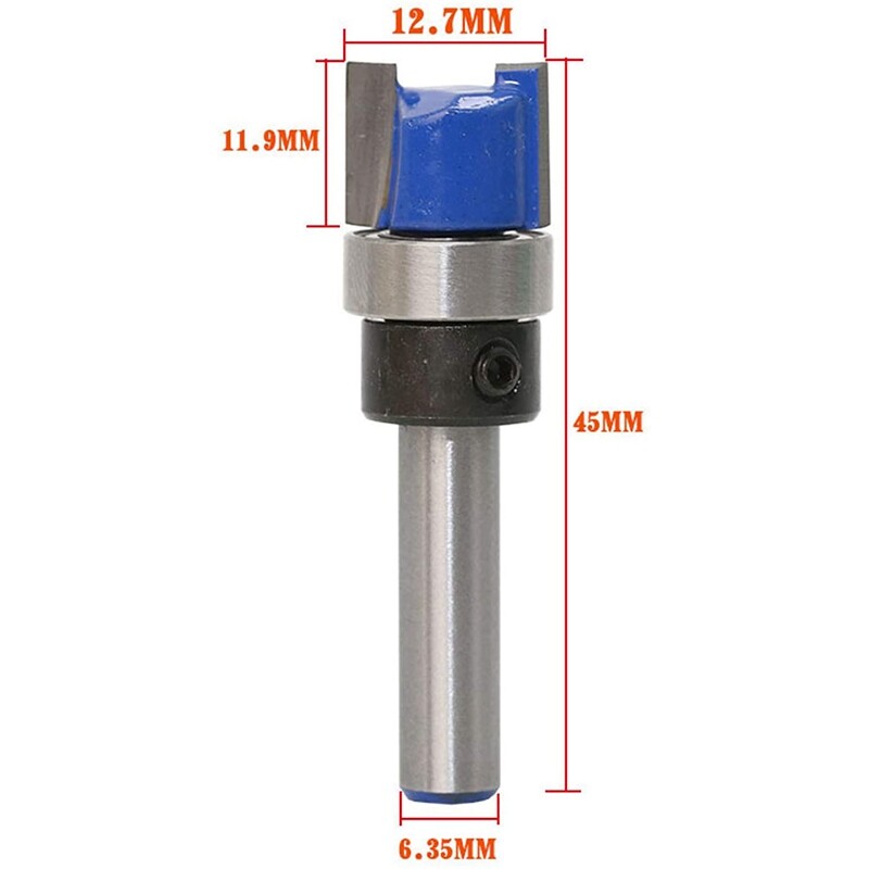 3Pcs 1/4 inch Shank Flush Trim Router Bits Pattern Template Router Bit ...