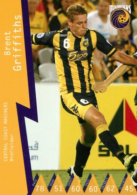 2014 2015 CENTRAL COAST MARINERS A-League Card BRENT GRIFFITHS 1st ...