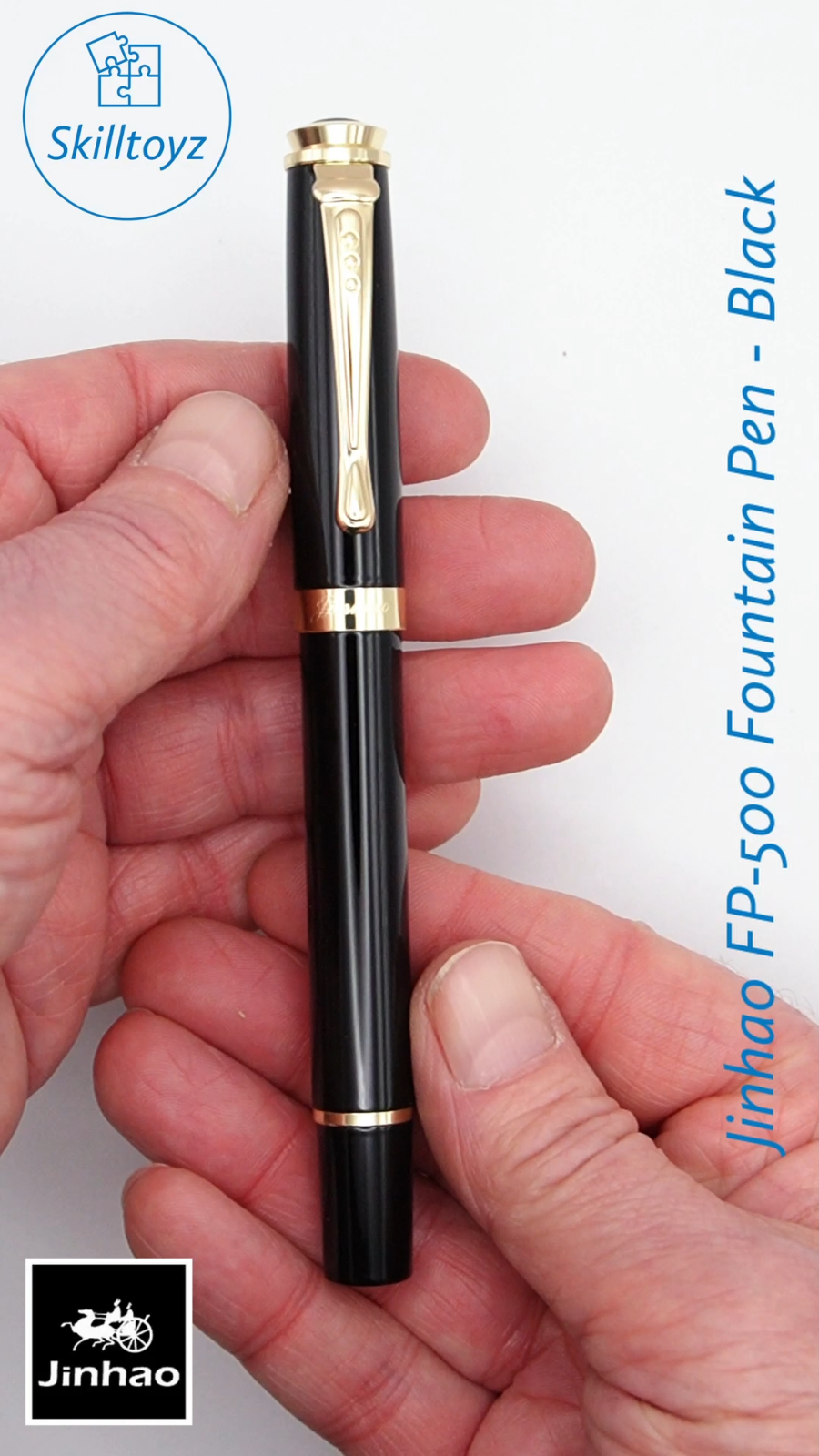 Jinhao 500 Fountain Pen with converter F nib plus 5 FREE Ink Cartridges ...