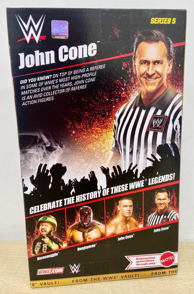 WWE - John Cone the Referee wrestling figure - Mattel Elite **Brand New ...