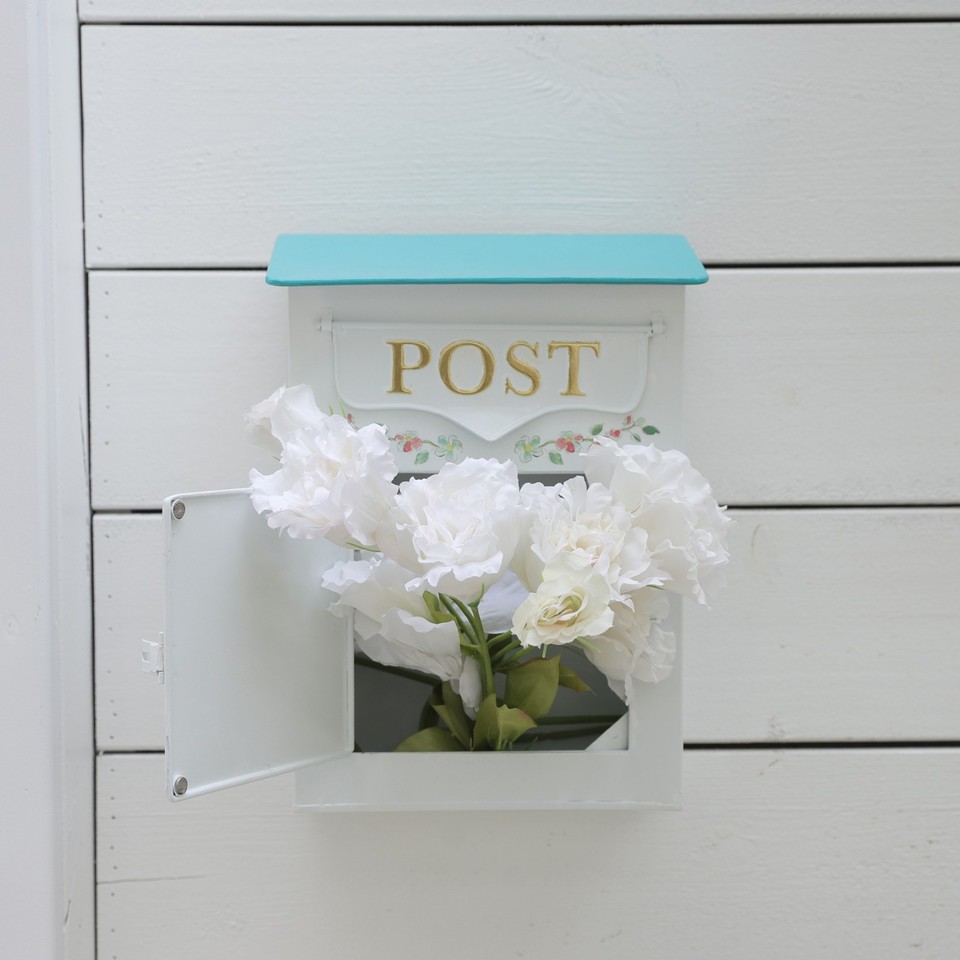 Vintage Rustic Letter Box Post Box Wall Mounted Decorative Metal ...