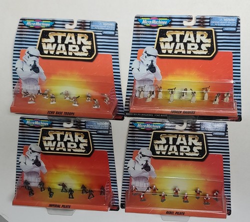 LOT OF 4 Star Wars Micro Machines SETS 1996 Galoob Echo Base Rebel ...