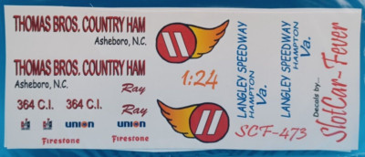 SlotCar-Fever | No. 473 | 1:24 #11 Thomas Bros. Country Ham Decals | eBay