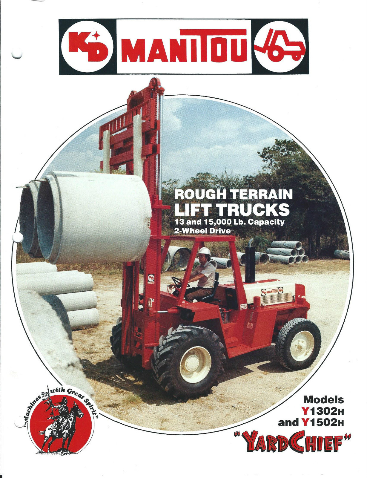 Fork Lift Truck Brochure - Manitou - Y1302H Y1502H Yard Chief - c1982 ...