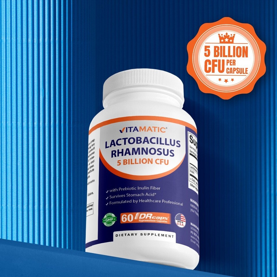 Vitamatic Lactobacillus Rhamnosus 5 Billion per DR Capsule (10 Billion ...