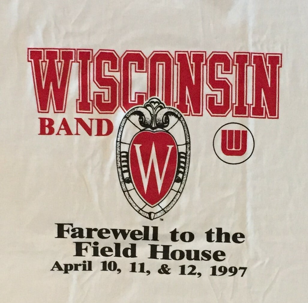 NOS Vtg Wisconsin Band Farewell to the Field House Sh… - Gem