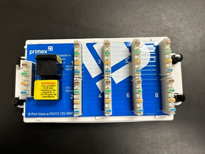 Primex 8-port Voice Module w/RJ31X P/N 125-0987 Communications Circut ...